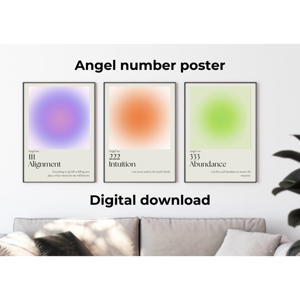 Angel number aura poster