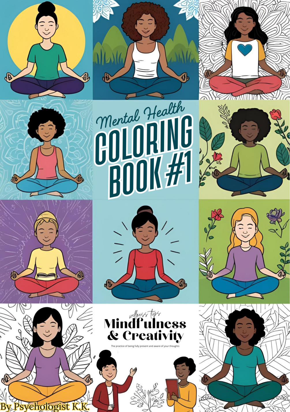 Mental Health and Wellness Tips Coloring Book