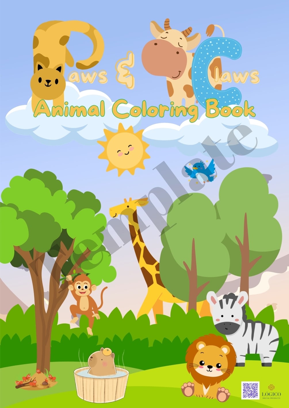 Printable Animal Coloring Book for Kids