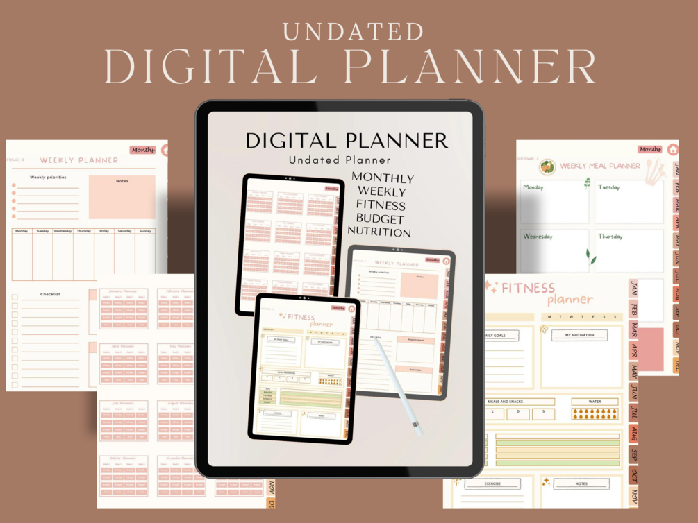 Premium Digital Planner Undated iPad, Goodnotes, Notability - Digital ...