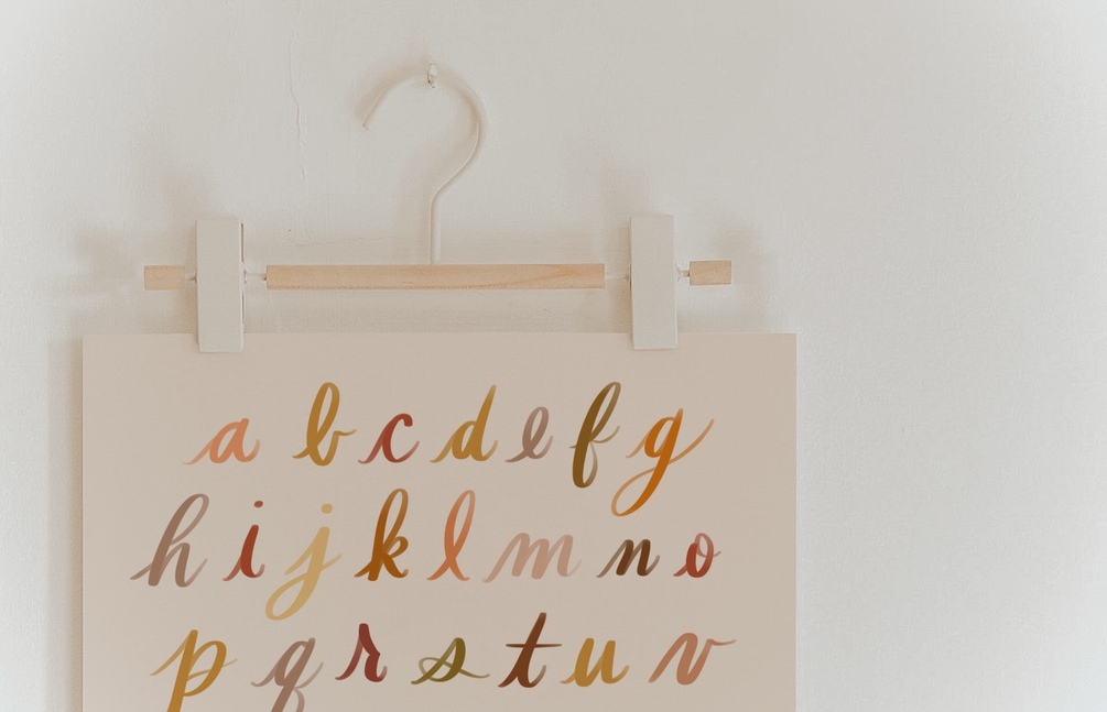 ABC Cursive (lowercase) English 8x10"