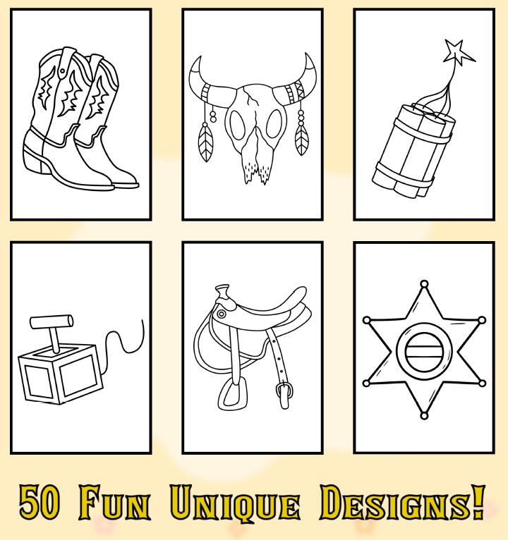 50 Wild West Coloring Pages, Western Coloring Pages, Cowboy Coloring ...