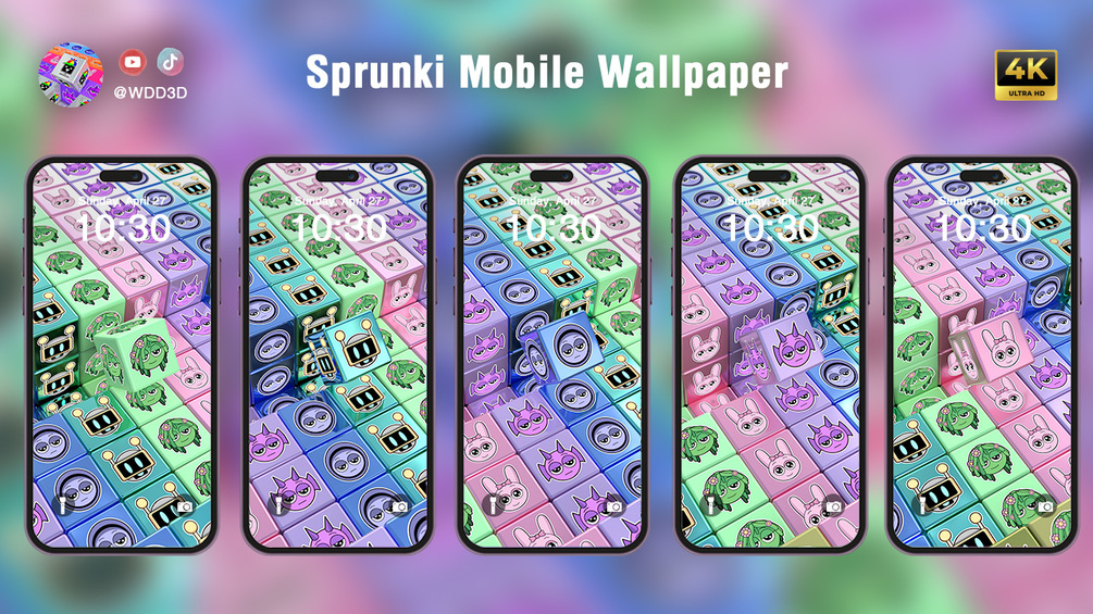 Sprunki Wallpaper C1 (5pcs) - 4K Mobile Wallpaper for iOS and Android