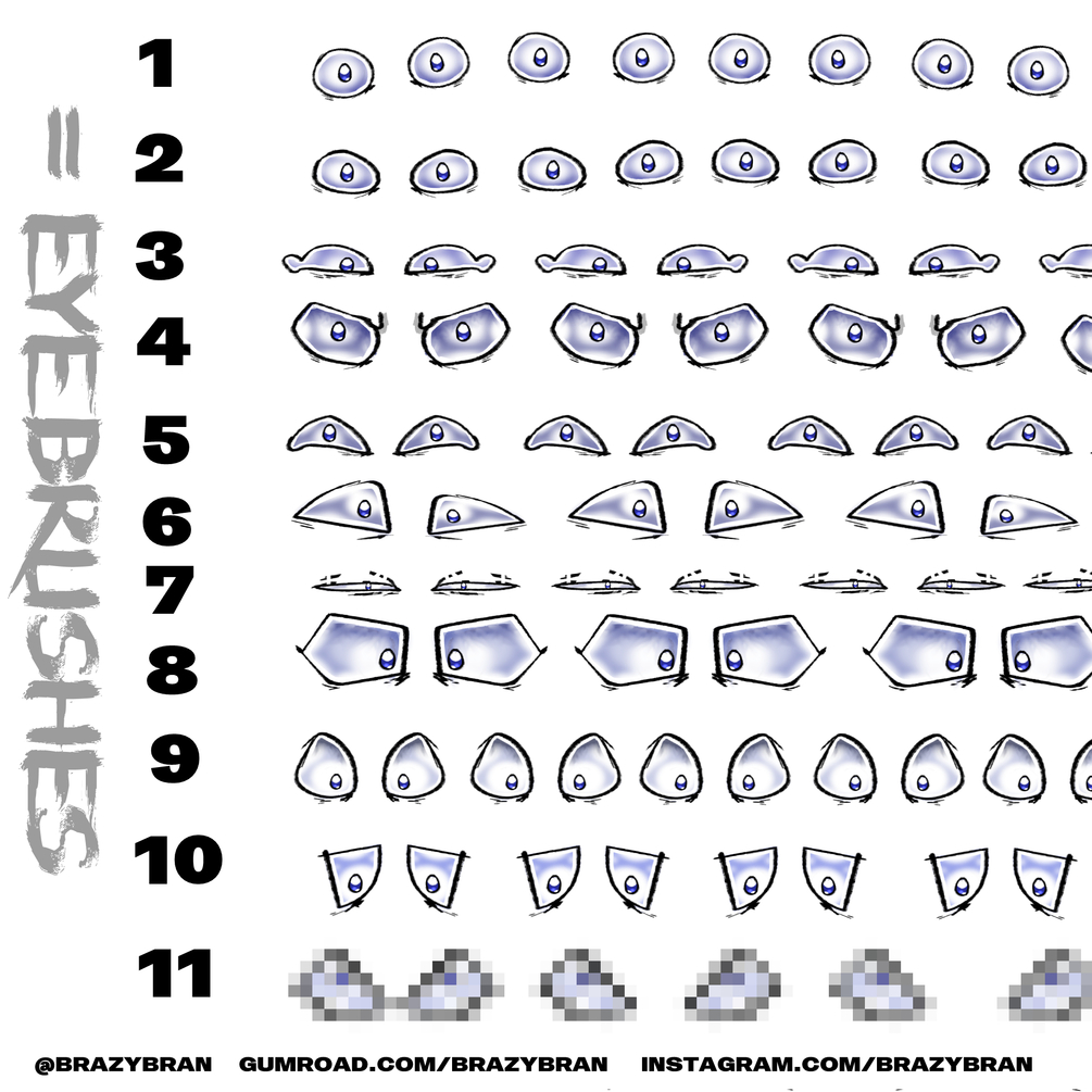 10 Eye Brushes For Clip Studio Paint + 1 Bonus Brush