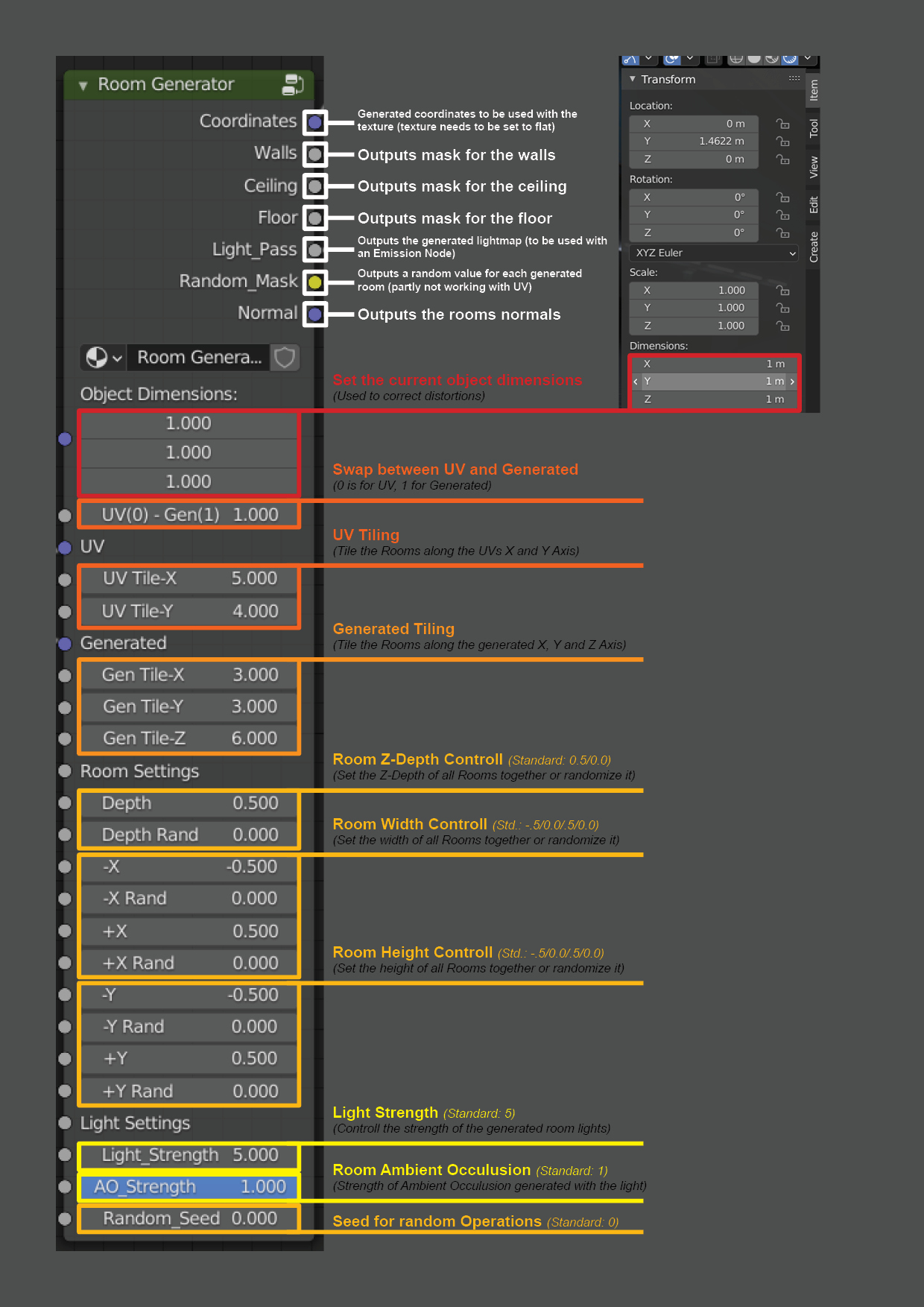 Parallax Mapped Rooms for Blender 3D