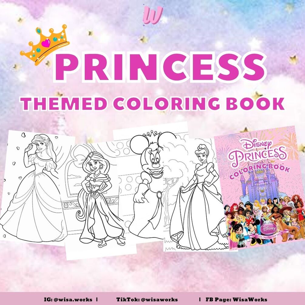 Printable DISNEY PRINCESS Coloring Book (30 pages)