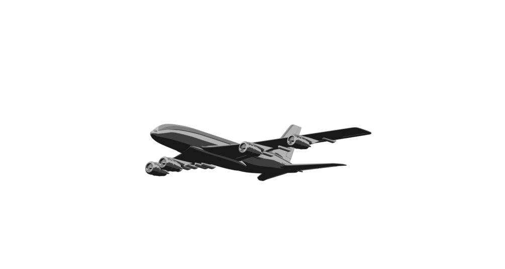 Plane (Airbus 380) Blender Model