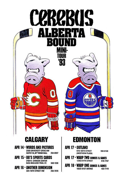 Cerebus Poster - Alberta Tour 1993