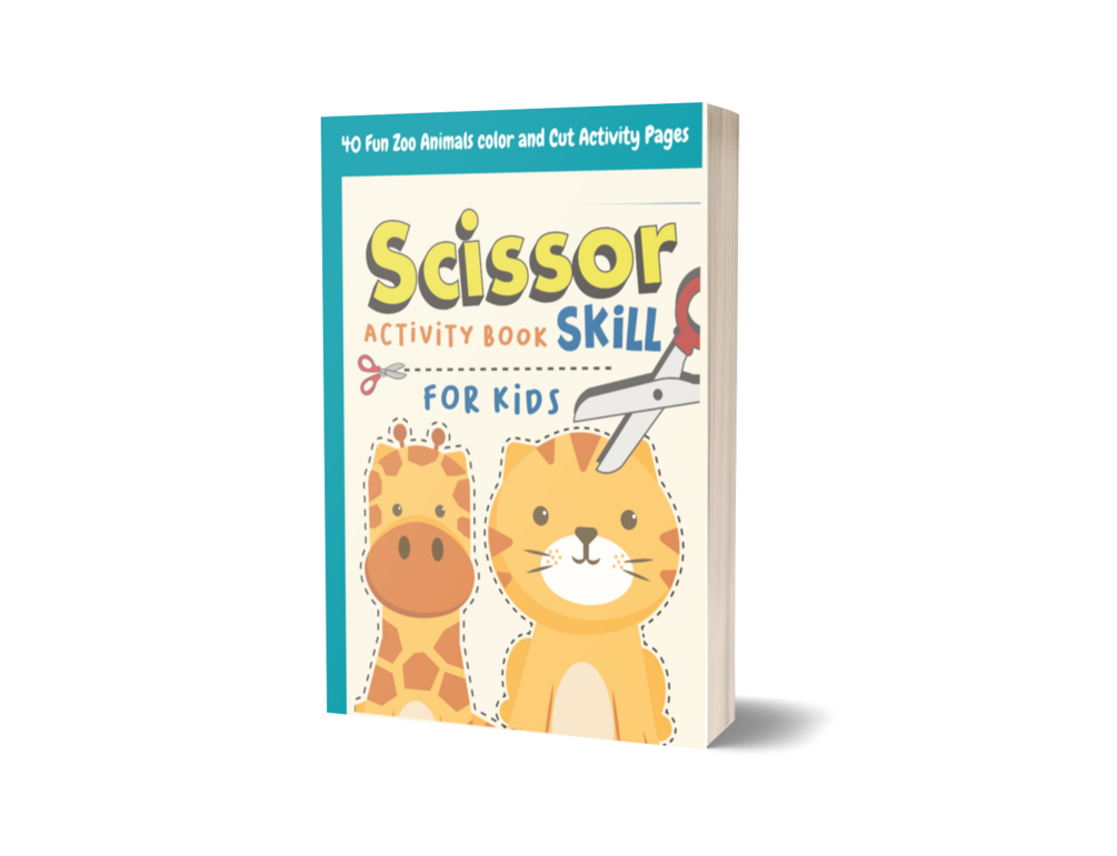 Scissor Skill Activity Book for kids KPD interior and Cover Page