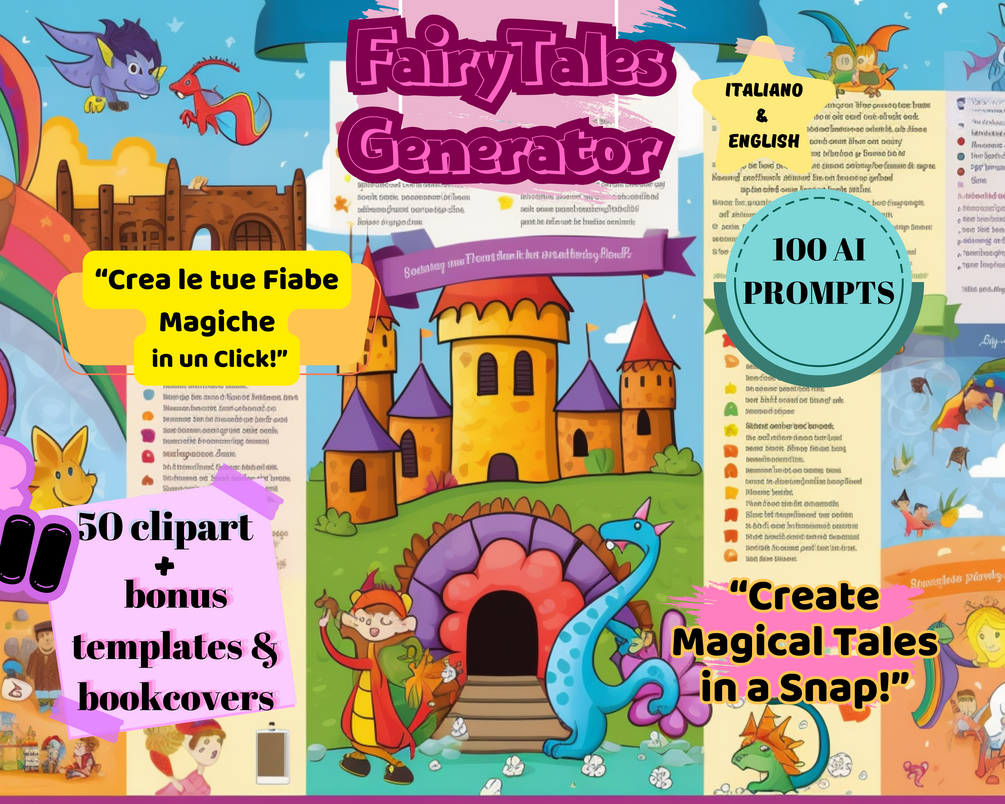 Fairy Tales and Stories Generator Prompt AI Bundle for Children e-book ...