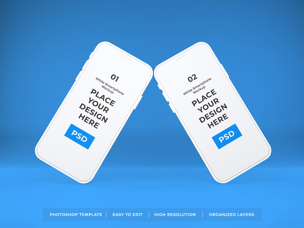 White iPhone Mockup Vol 7