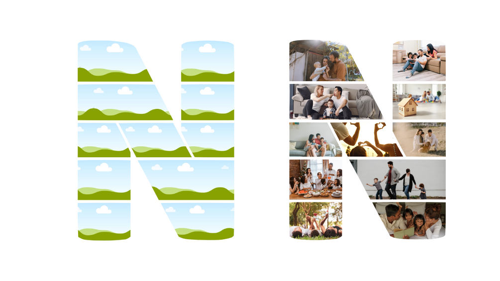 Alphabet N Photo Collage Template Alphabet Card Editable Canva Design ...