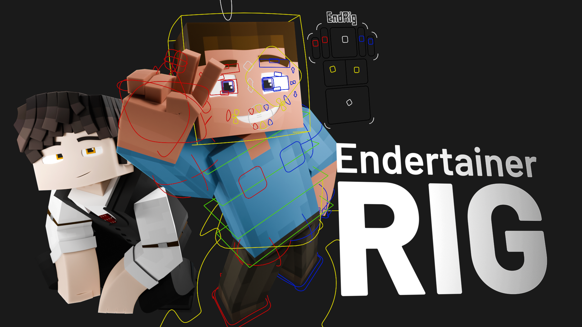 Simple Minecraft Rig For Blender 3D Minecraft Villager Rig For Blender