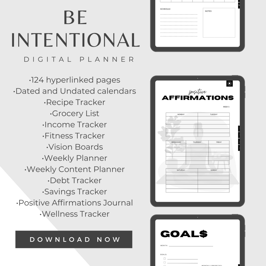 Be Intentional Digital Planner