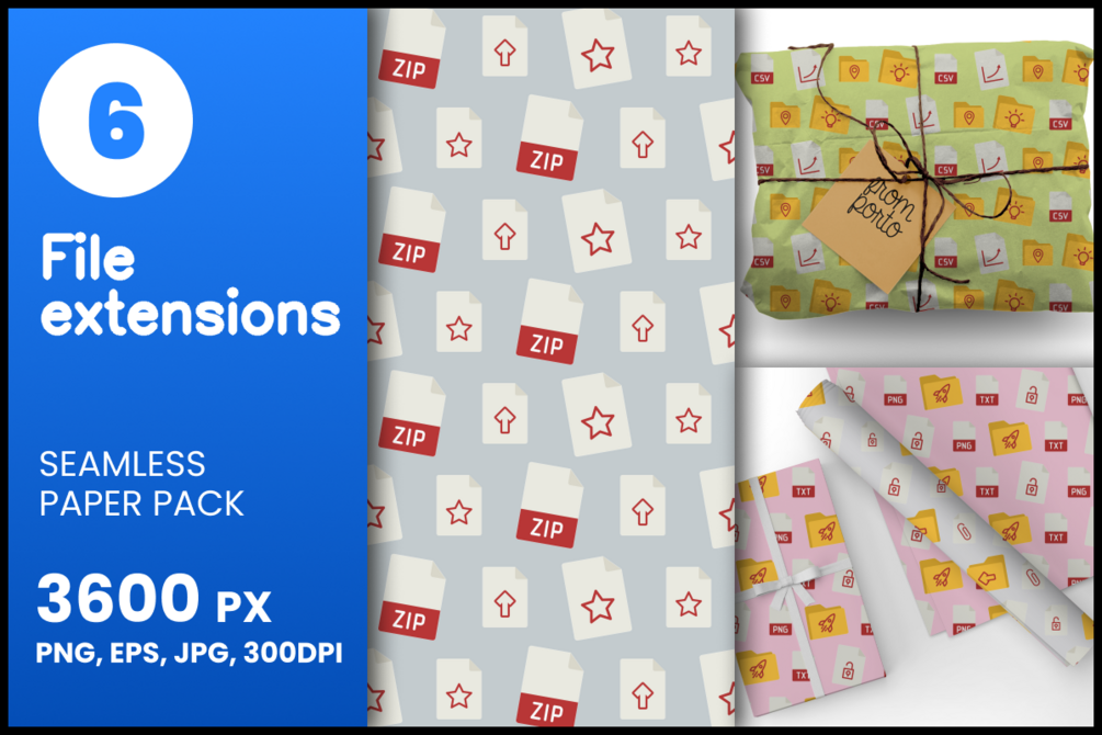 File extensions 6 Seamless Patterns