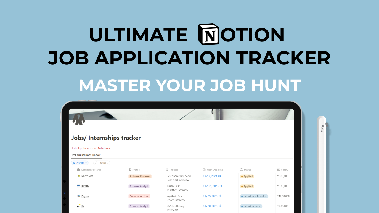 Notion Job Applications Tracker - Notion Circles