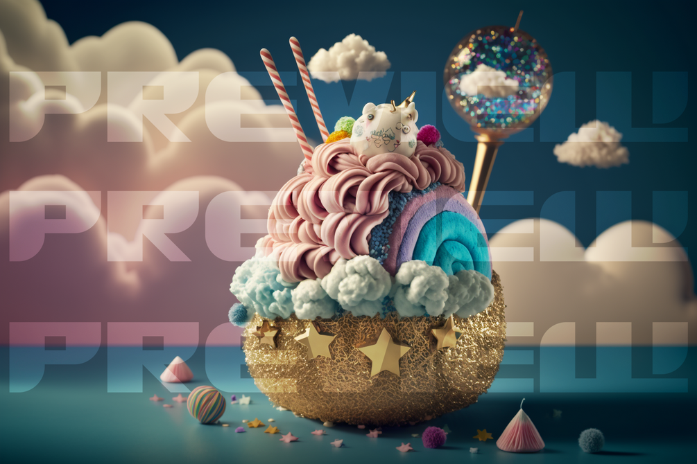 Ice cream Set. Tasty Journey
