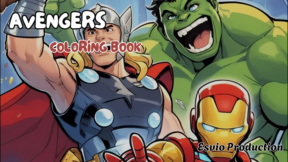 Superhero Coloring Pages for Kids – 8 Cute Avengers (A4 Printable PDF)