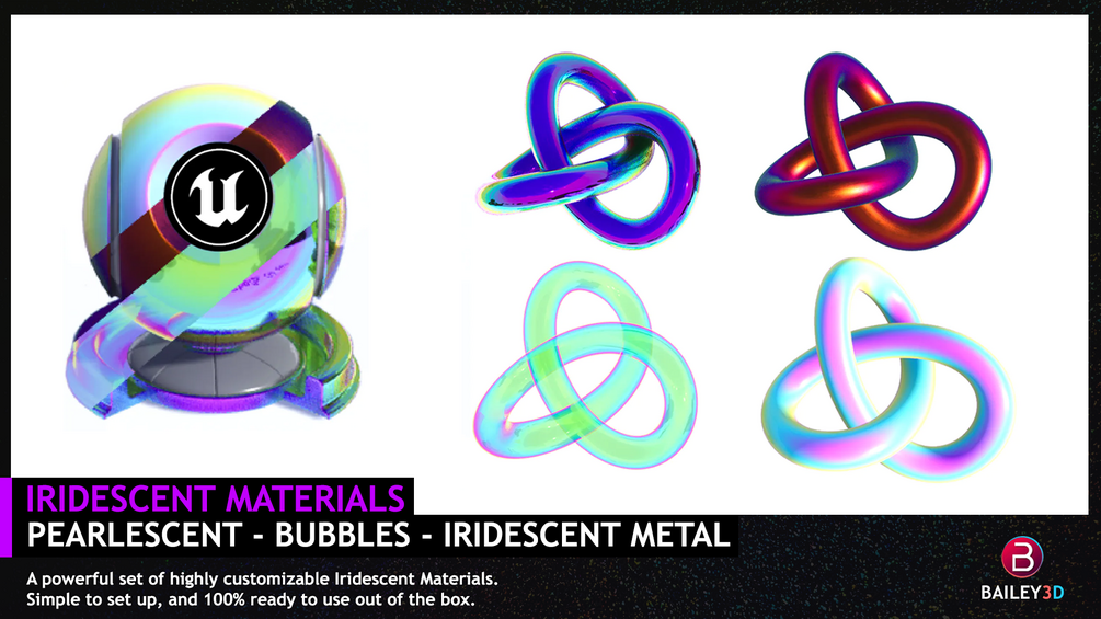 Iridescent Materials Pack (Unreal Engine 5)