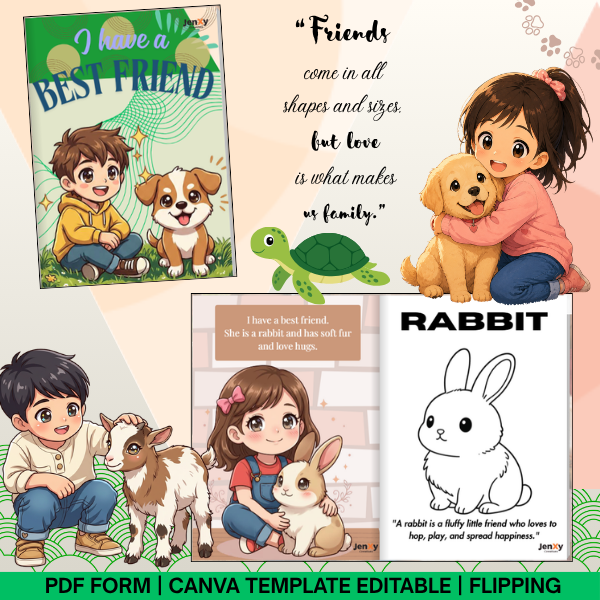[JENXYCREATIVES] STORY AND COLORING BOOK: I HAVE A BEST FRIEND