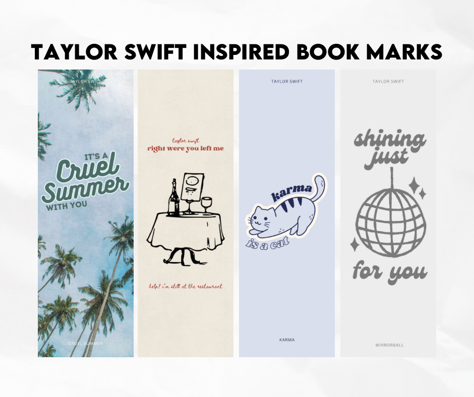 Printable Taylor Swift Inspired Bookmarks