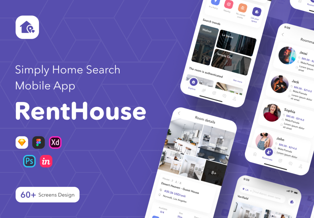 RentHouse - Simply Home Search Mobile App UI KIT