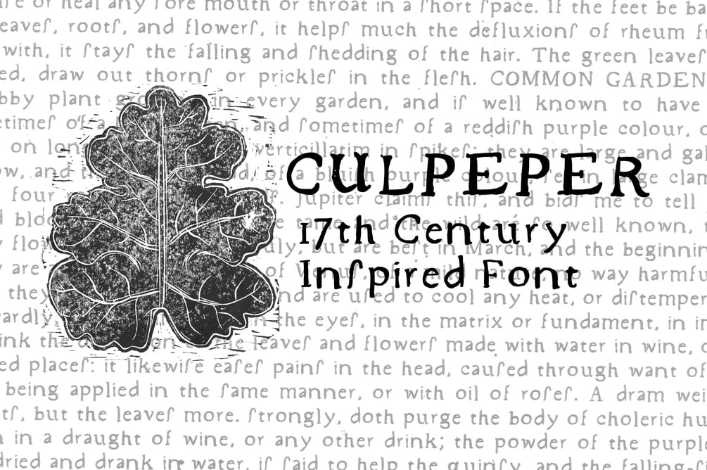 Culpeper - 17th Century Inspired Font
