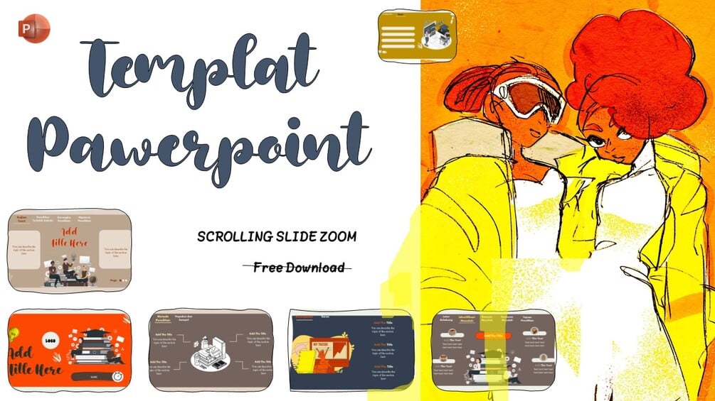 TEMPLATE PPT Sidang Skripsi #1 Earth Tone | SCROLLING SLIDE ZOOM