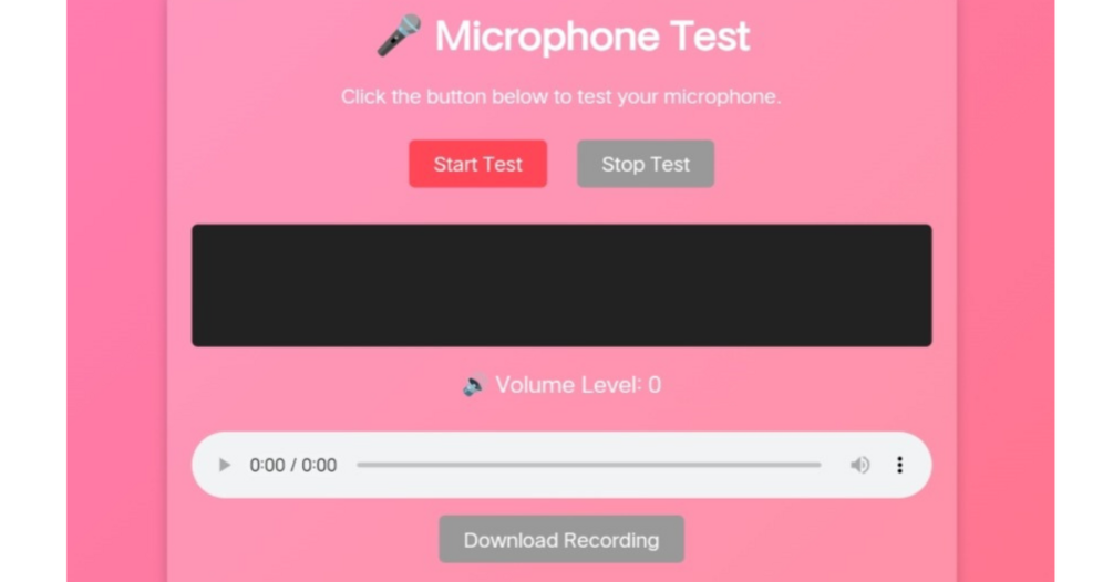 Microphone Test Tool – Ensure Perfect Audio Instantly!