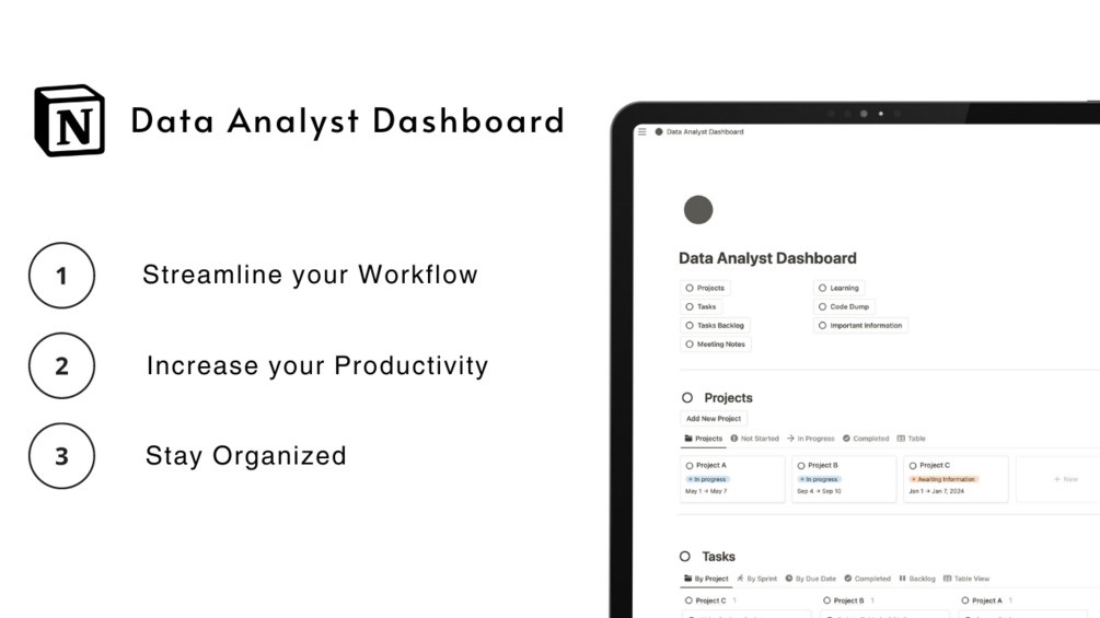 Ultimate Data Analyst Dashboard for Notion