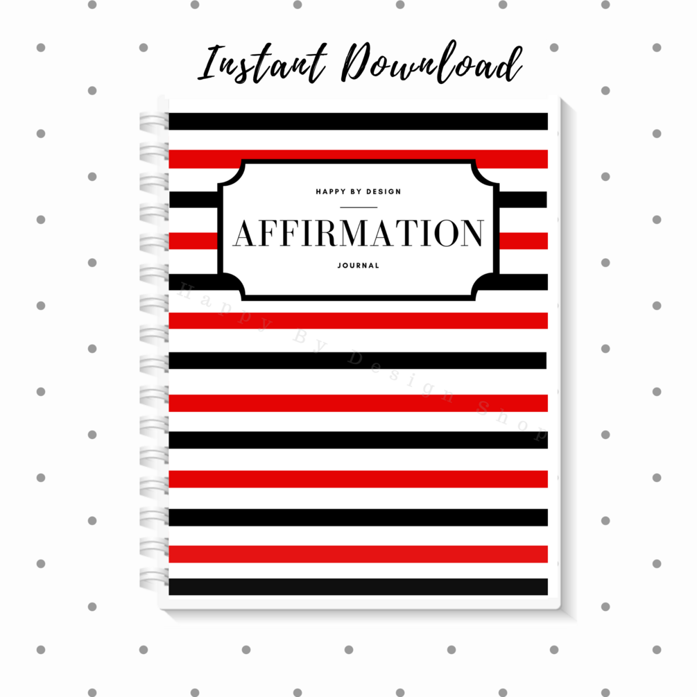 Affirmation Printable Journal - Red