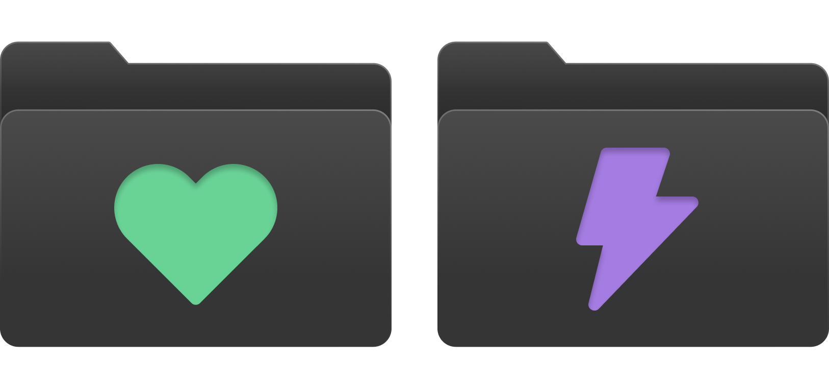Monochrome Folder Icons
