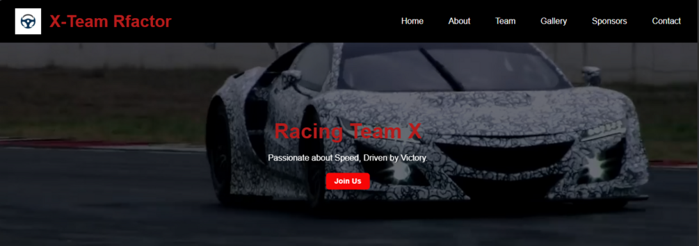Landing Page Race Car - Template HTML