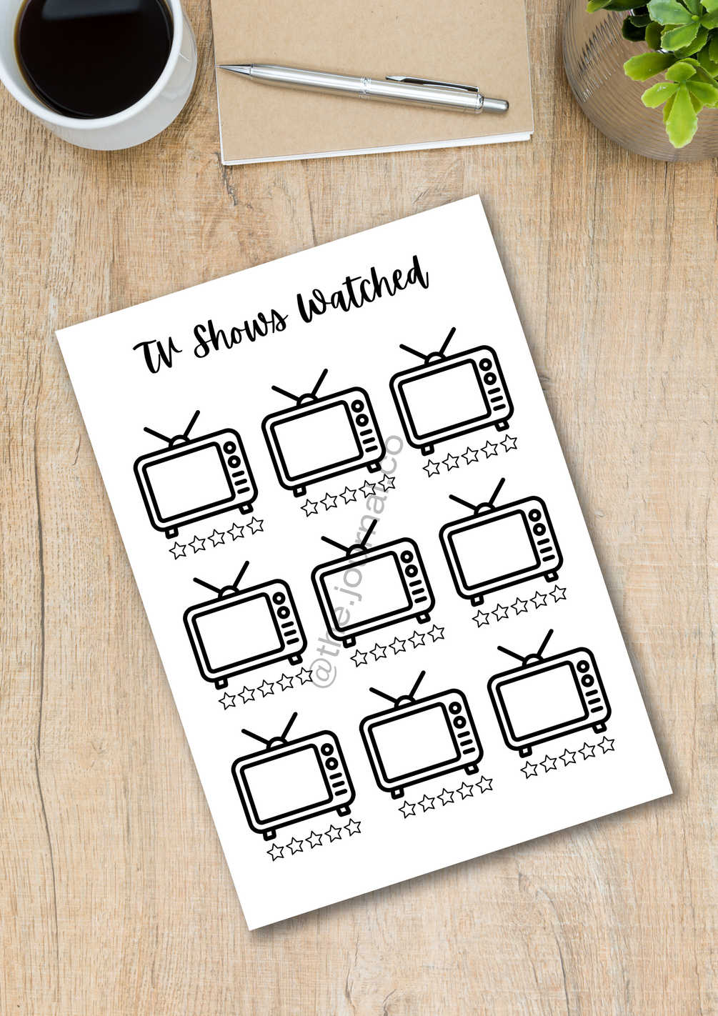 TV Shows Watched - A4 Letter Size & A5 Journal Size