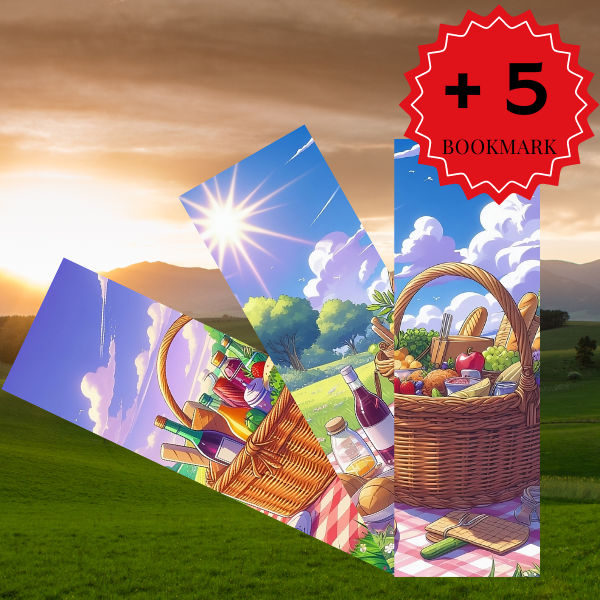 "Picnic" Bookmark Marcapágina x8