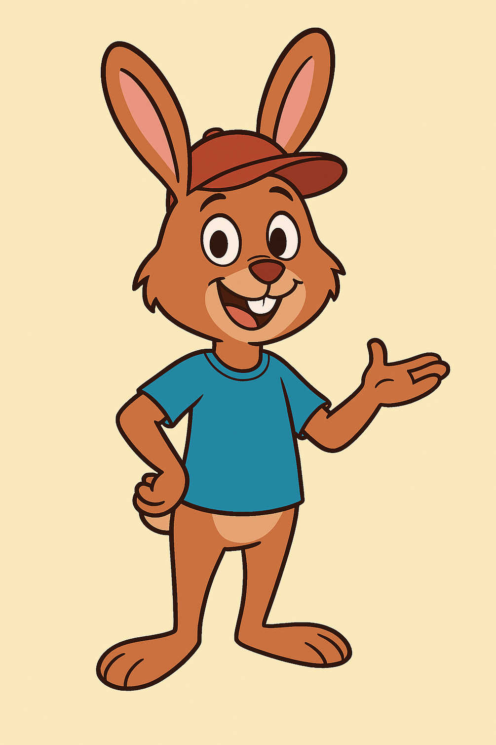 “Cartoon Bunny Illustration – Cute, Whimsical & Ready to Brighten Your ...