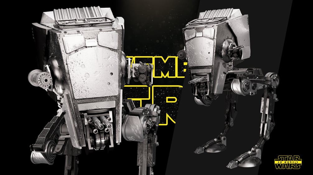 AT-ST Ship - Star Wars 3D Models - Tested and Ready for 3D printing