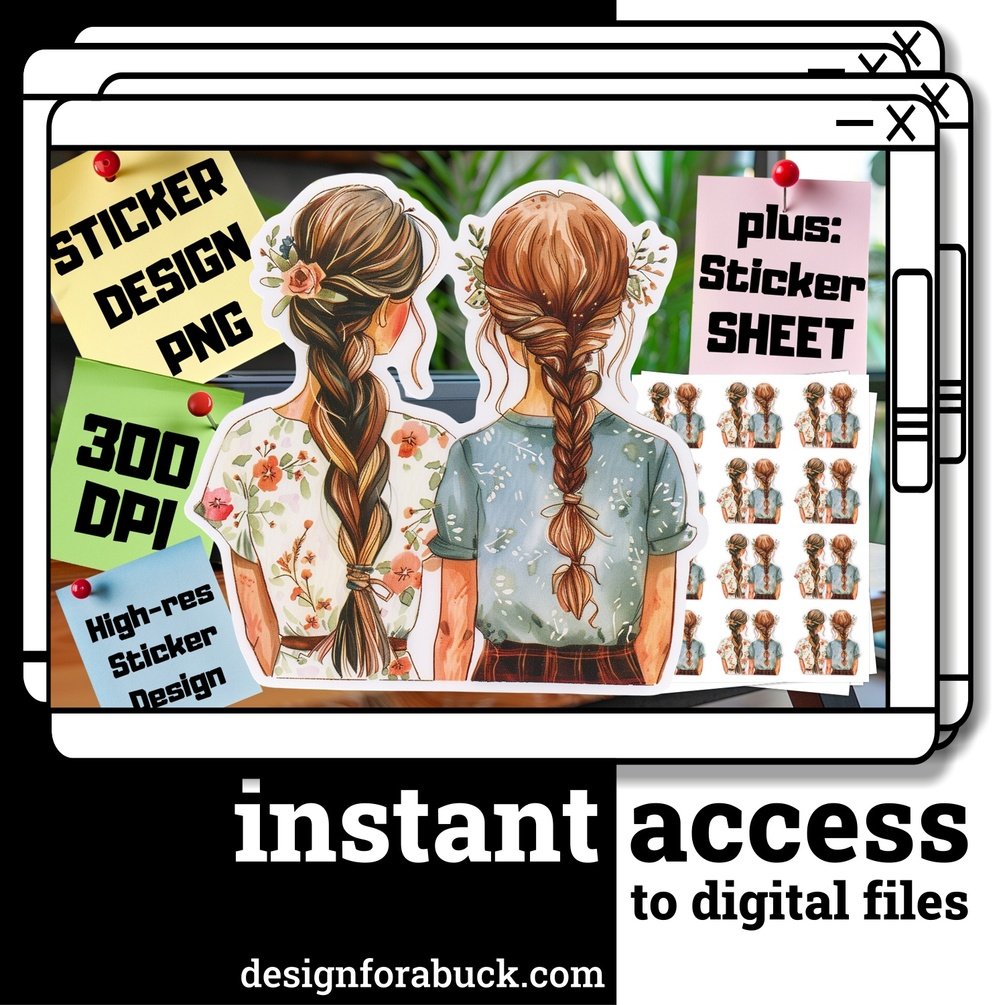 Timeless Beauty, Best Friend Forever, Sticker, Stickers Sheet for ...