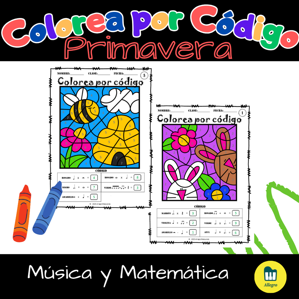 Primavera Colorea por código - Música y Matemática