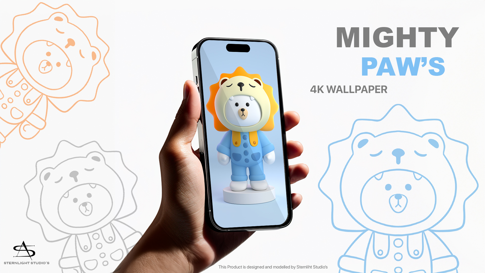 Mighty Paws - 4K Wallpaper & Personalized Design for Multiple Uses