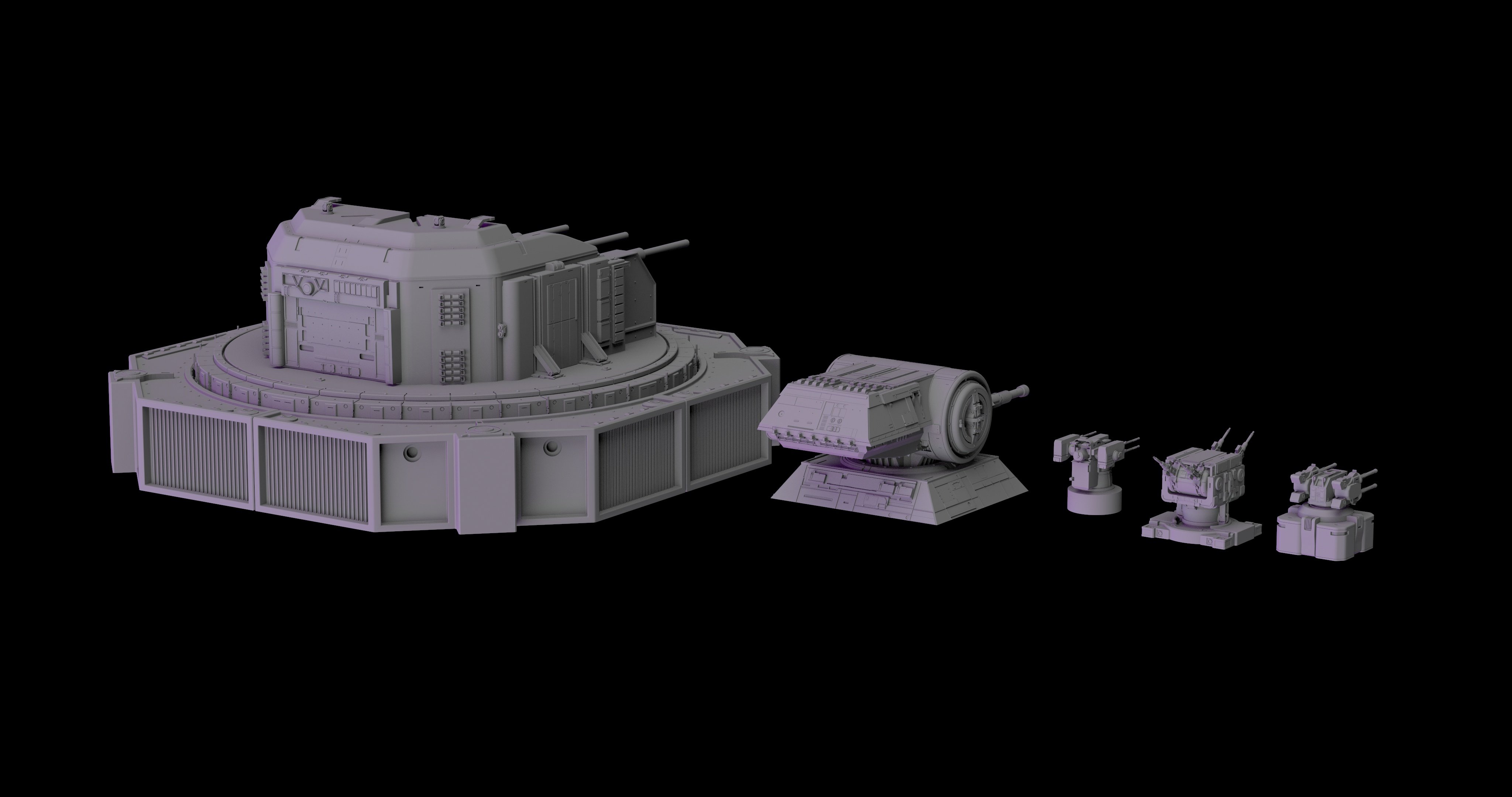 110 PART 3D SCIFI SPACECRAFT MULTI KITBASH - PACK - ASSET - PROP ...