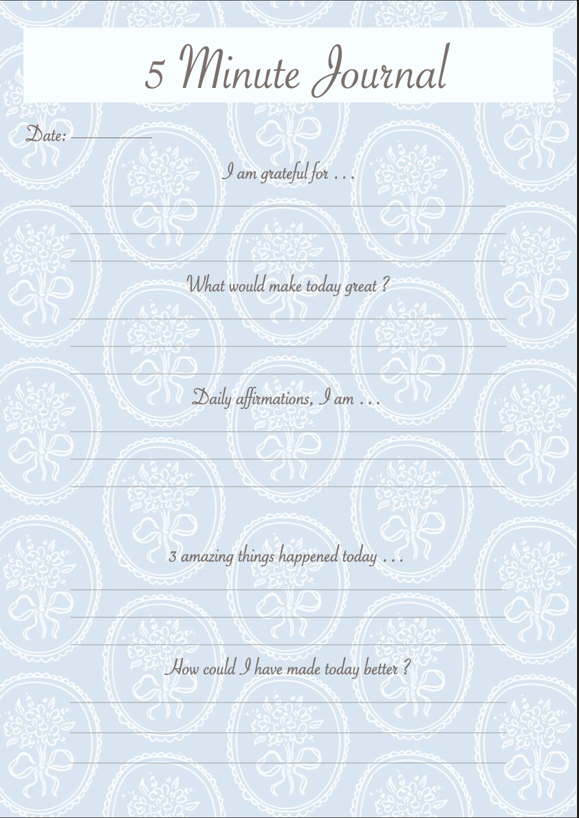 5 minutes journal