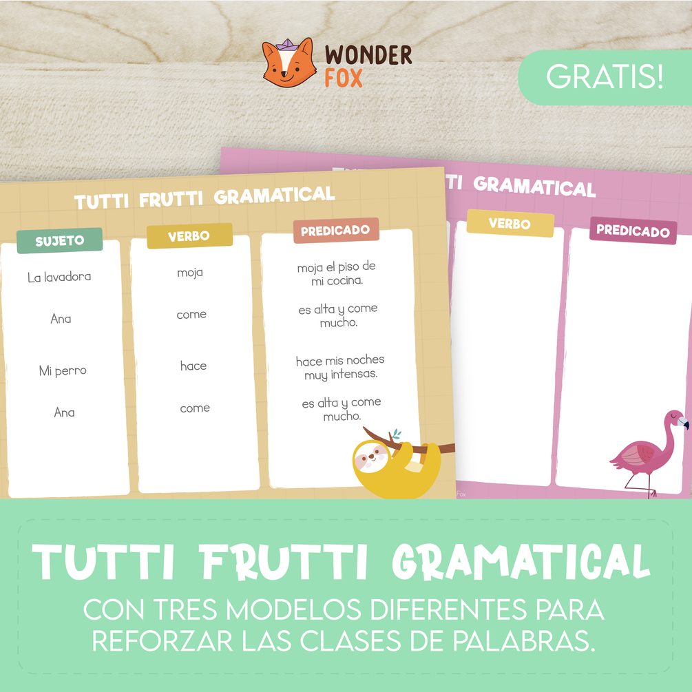 Tutti frutti gramatical | Stop gramatical