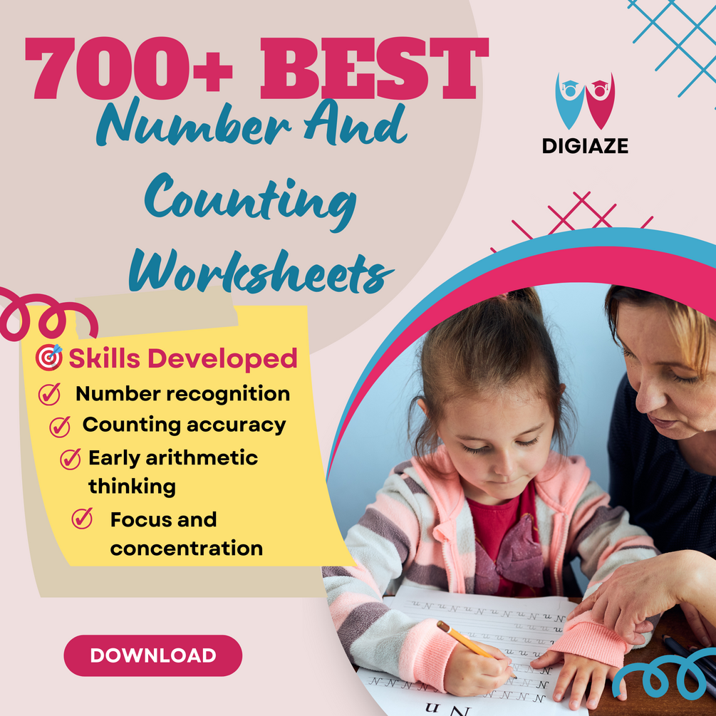 700+ Number & Counting Worksheets for Kids