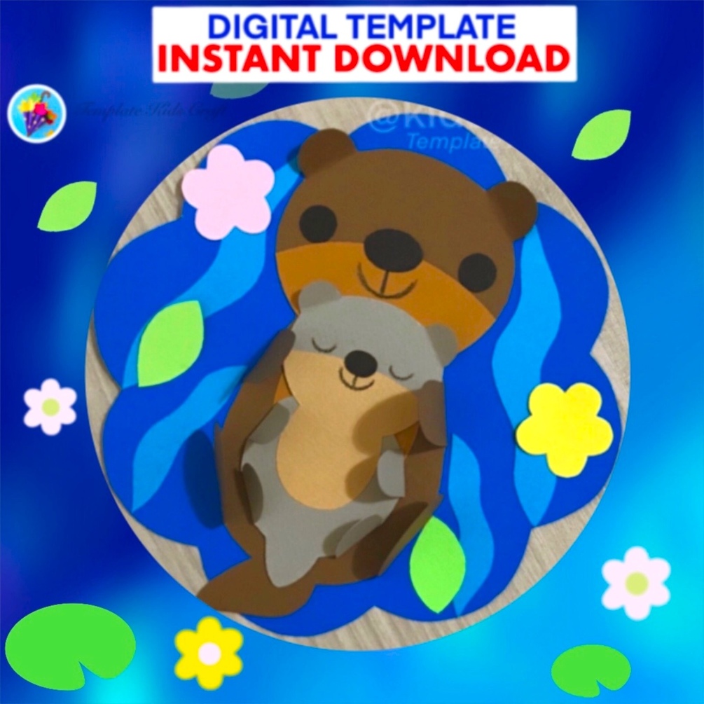 Printable Otter Craft for Kids Diy Wetland Sea River Water Animal ...
