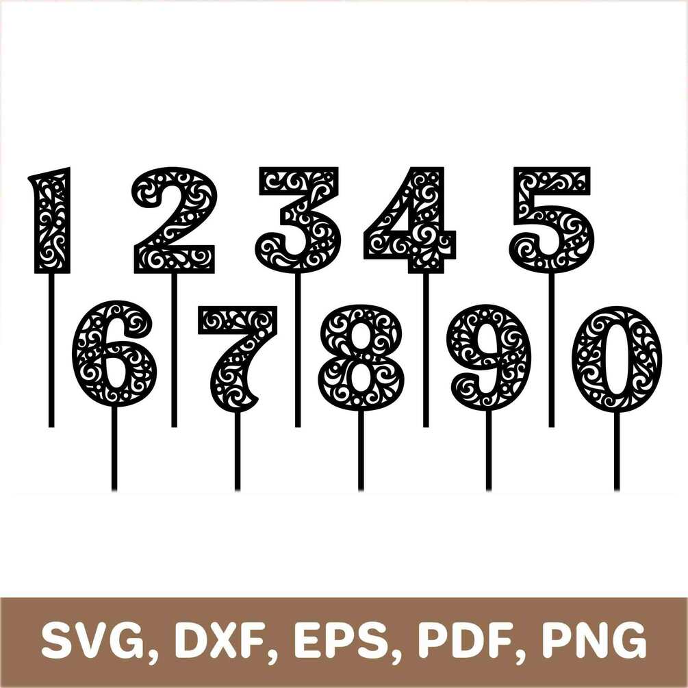 Cake topper svg, cake topper template, cake topper png, cake topper cut ...