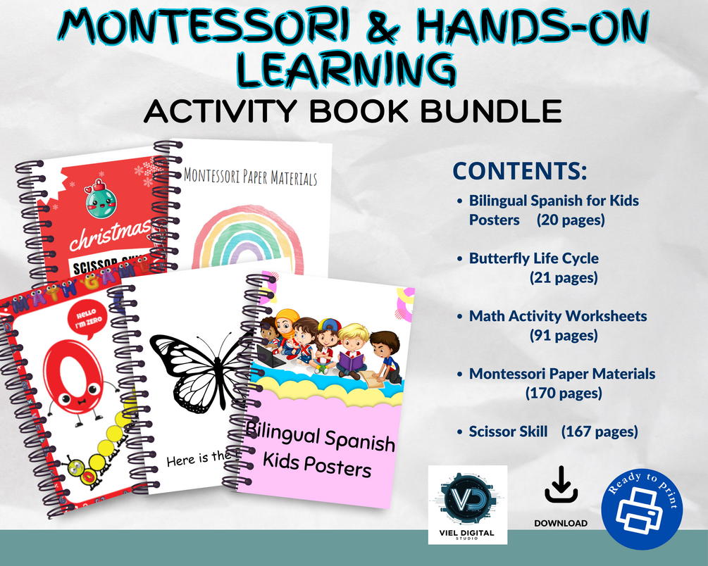 Activity Book | Montessori & Hands-On Learning Bundle | Posters ...