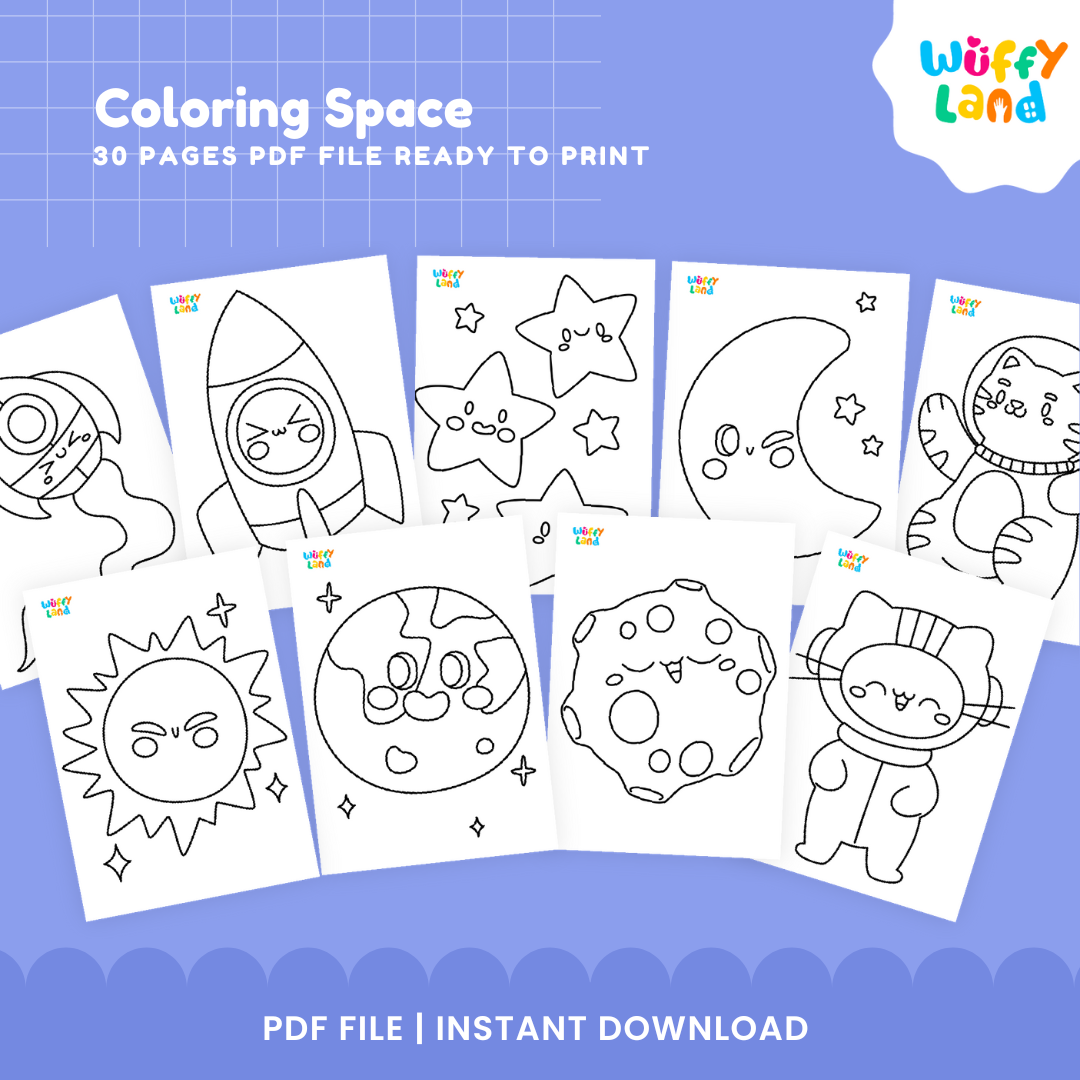 Space Coloring Printables - Space Theme Coloring Pages
