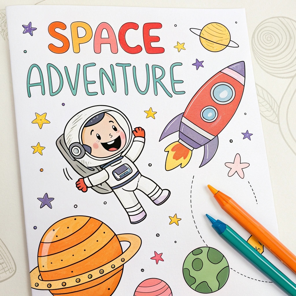 Galaxy Adventures: Space Coloring Pages for Kids