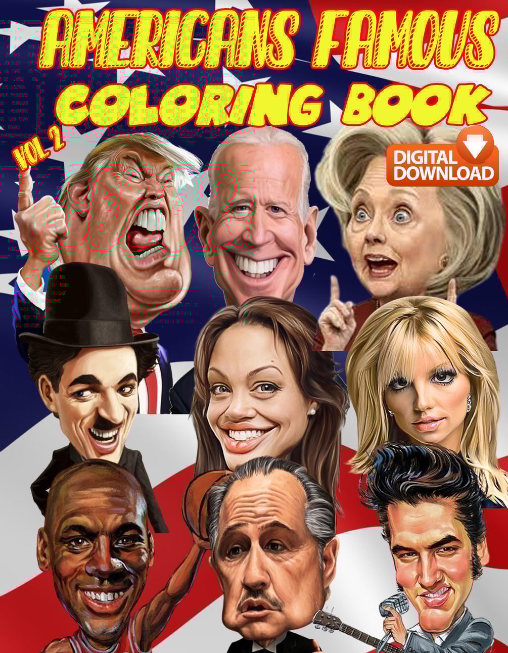 Americans Famous Coloring Book Vol. 2